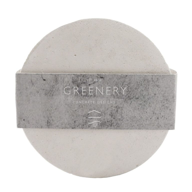 Concrete Coasters Round - Greenery Concrete Desings