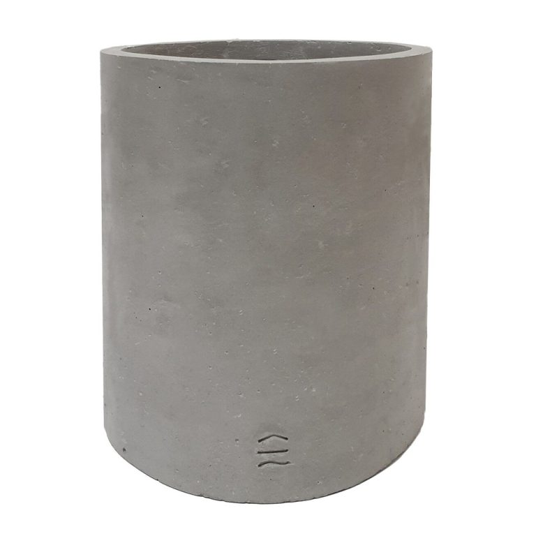 Concrete Cylindrical Pot Big - Greenery Concrete Designs